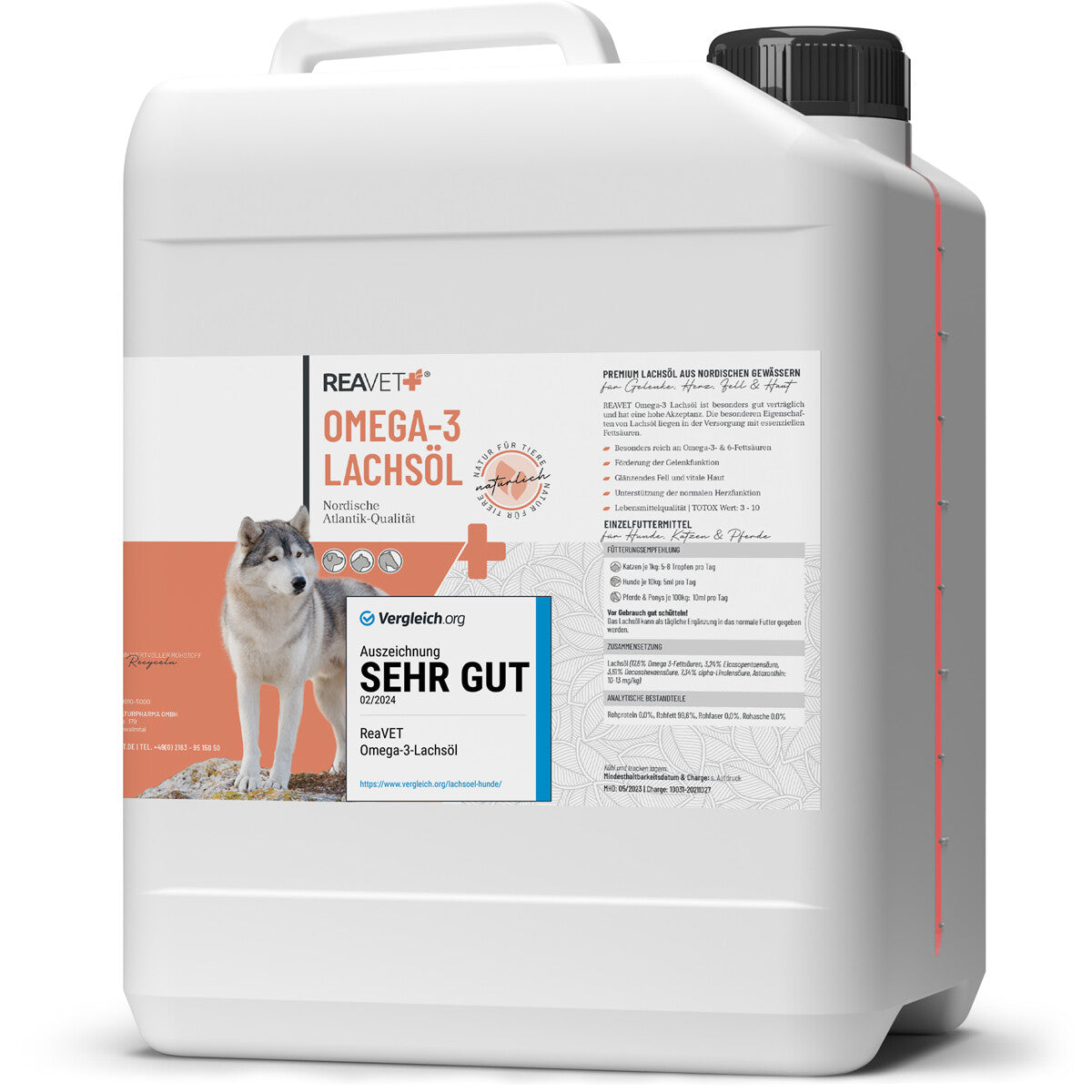 100% omega-3 lososovo olje, 5 L– ArtVet.net | Najboljše za vaše kosmatince